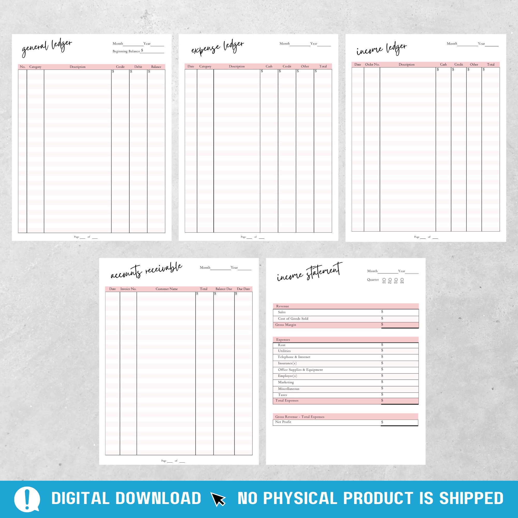 DIY Small Business Accounting Bundle Template Editable Accounting ...