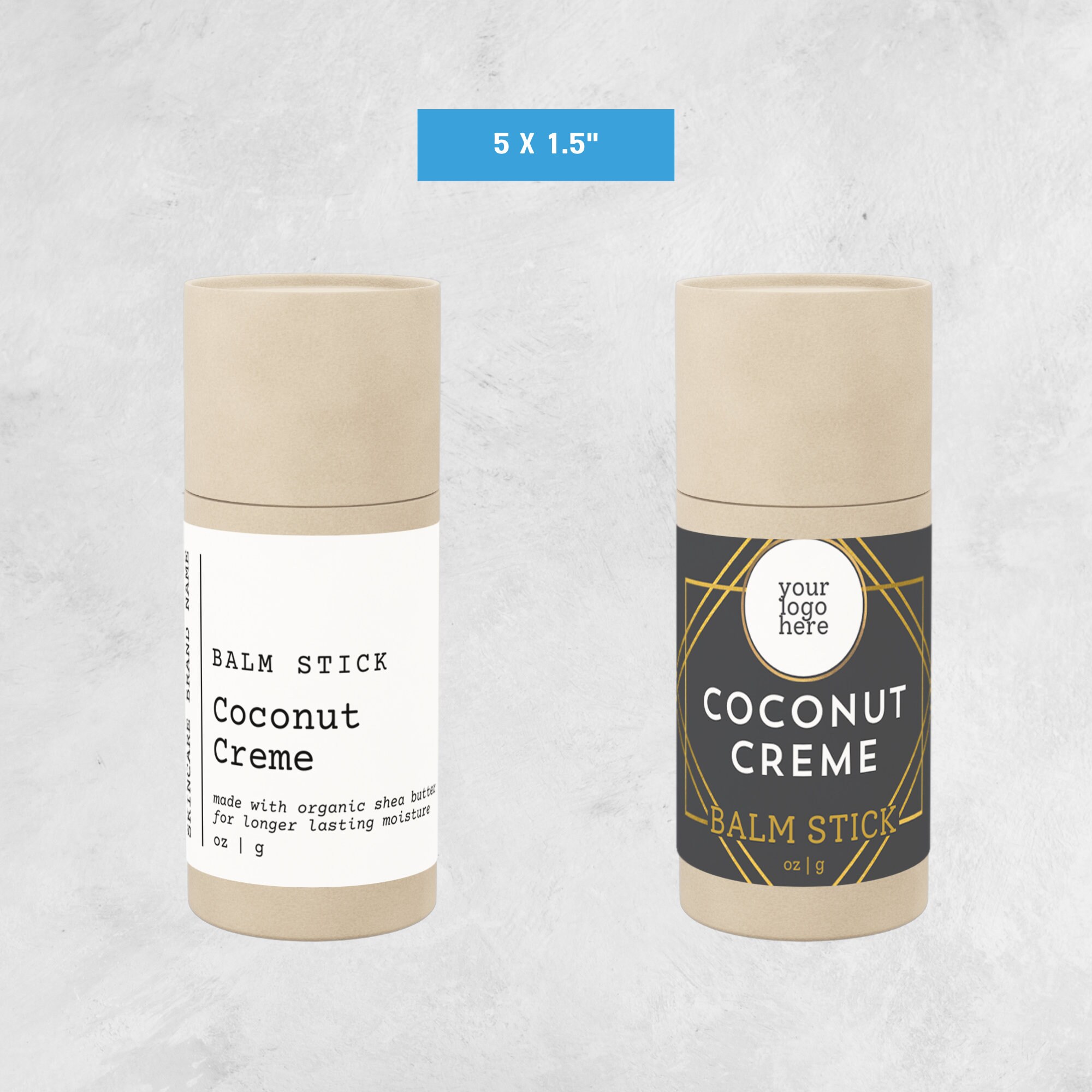 Balm Stick Wrap Around Label Template Editable Butter Moisturizer Stick ...