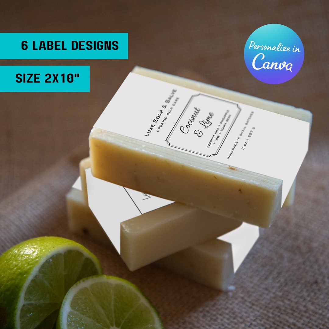 Wrap Around Vertical Soap Band Label Template Editable Soap Wrapper ...