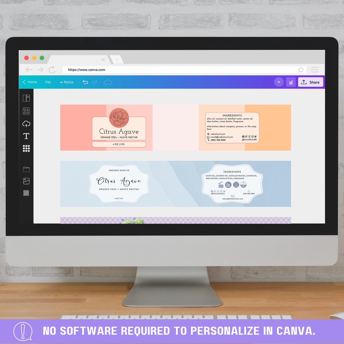 Custom Soap Bar Band Label Template Editable Soap Wrapper Label ...