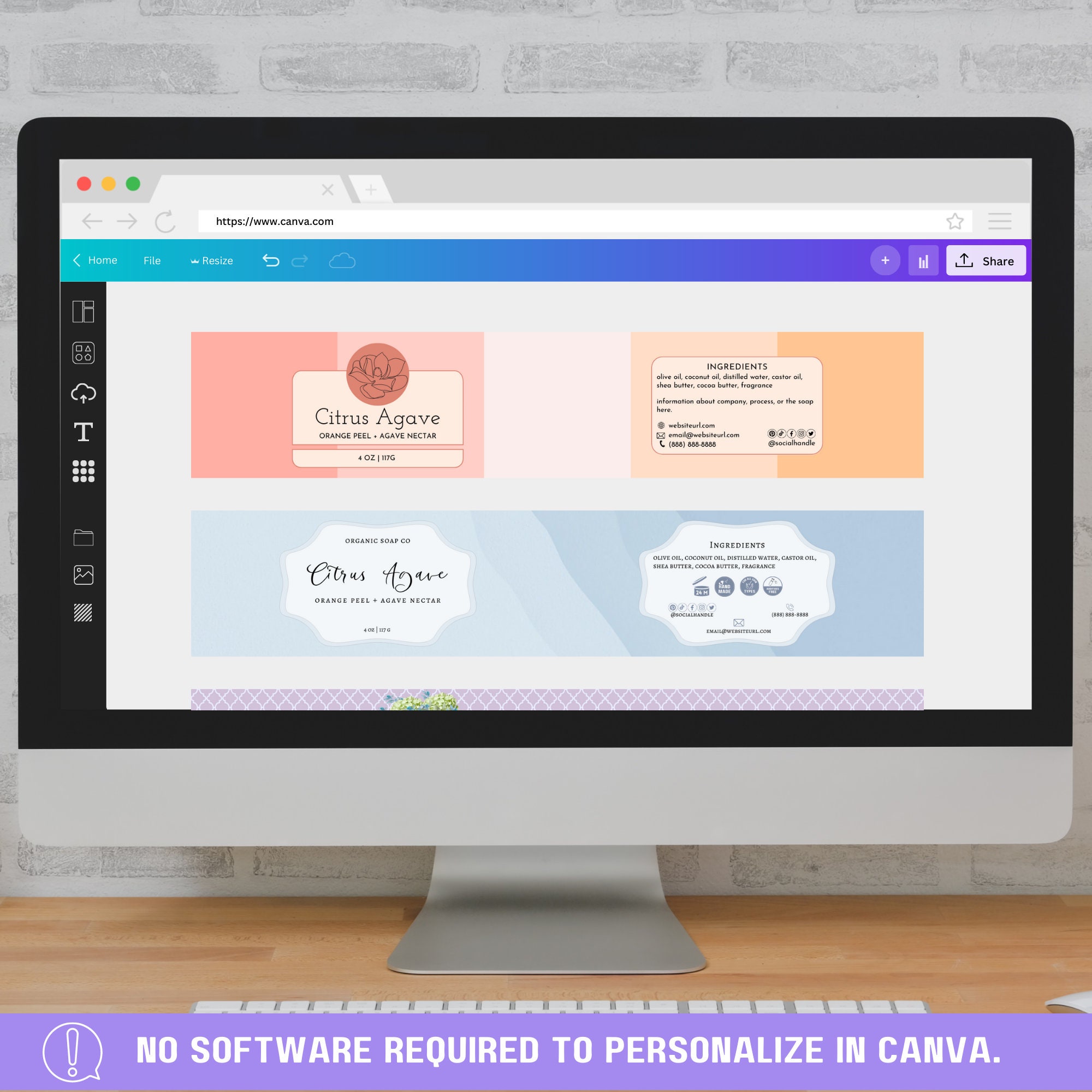 Custom Soap Bar Band Label Template Editable Soap Wrapper Label ...