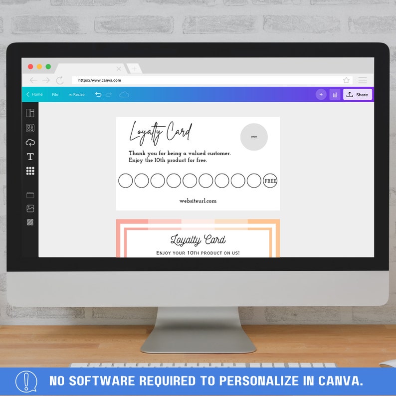 Customer Loyalty Card Template for Small Business, Product or Service ...