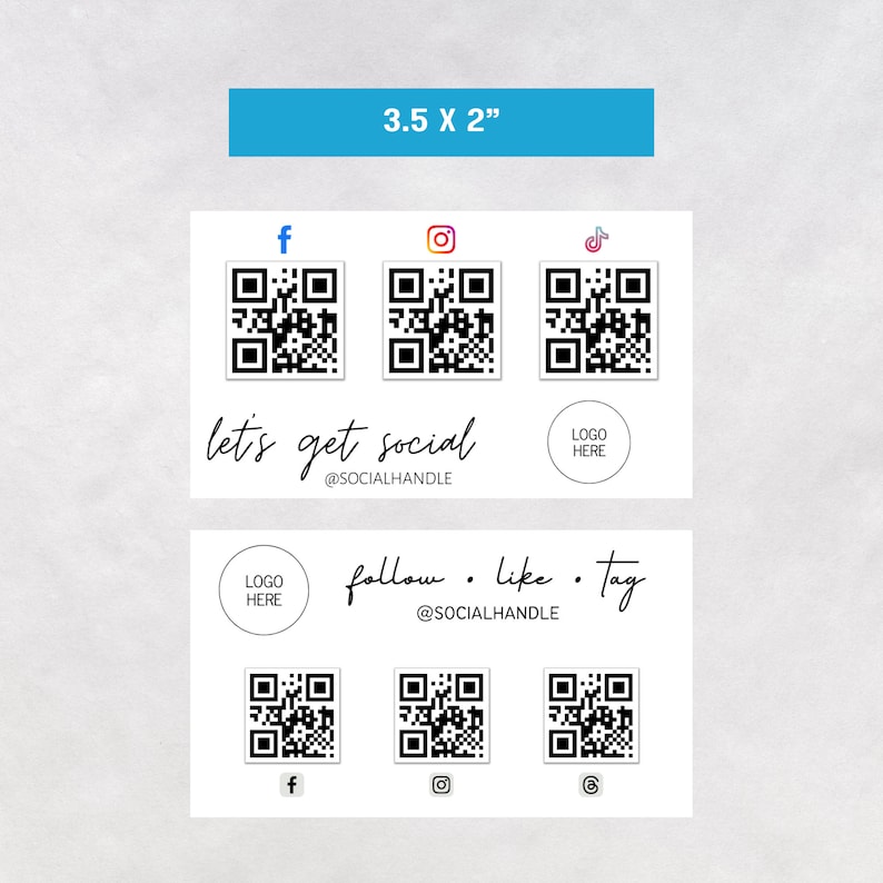 Minimalist Social Media Card Template Editable Handwritten Social ...