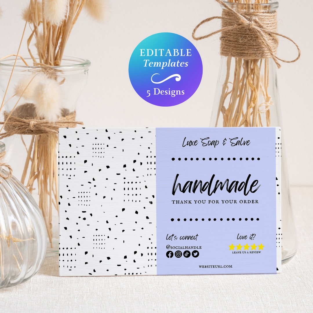 6x4 Thank You Card Template Custom Small Business Thank You Card DIY ...