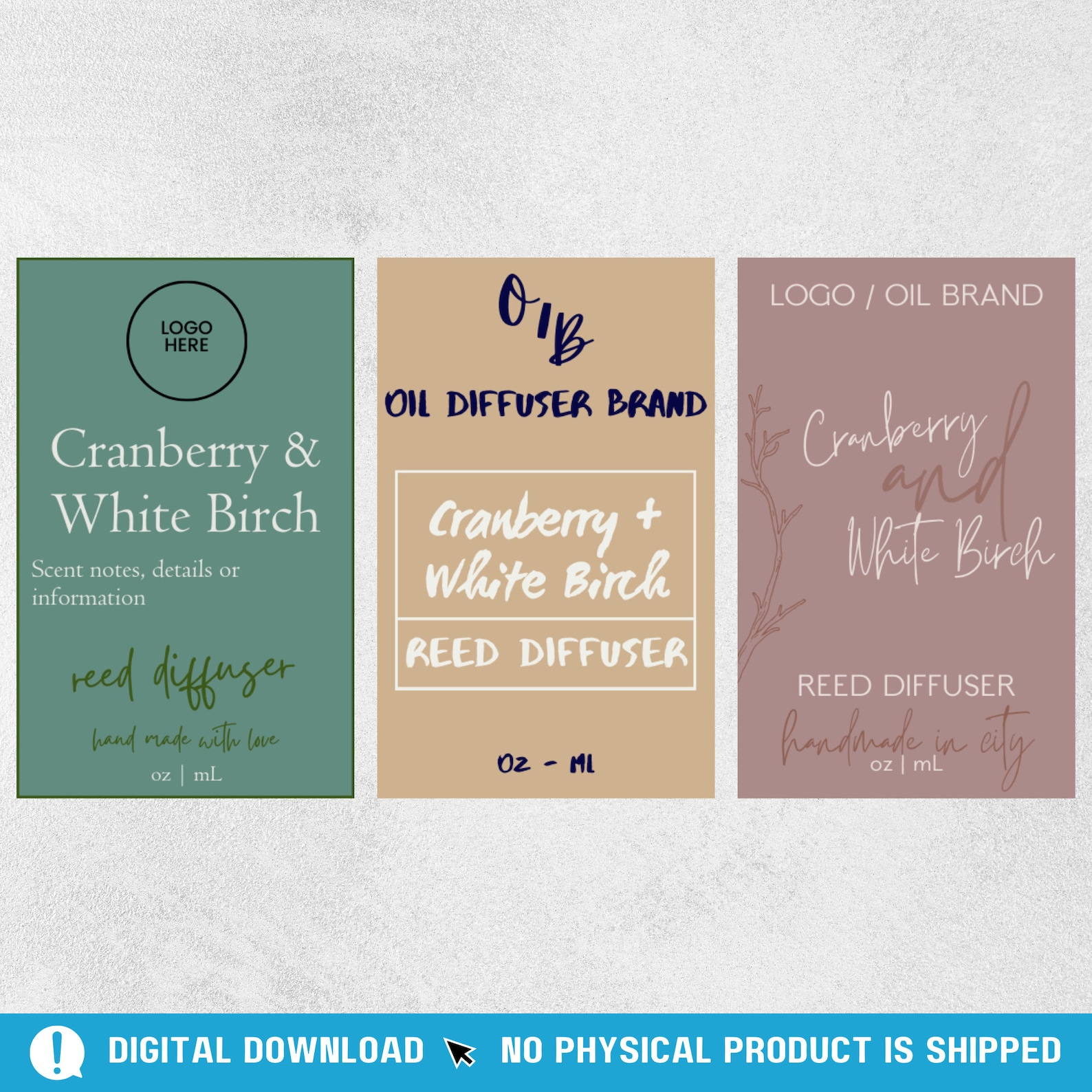 Editable Scented Oil Diffuser Label Template Custom Fragrance Oil ...