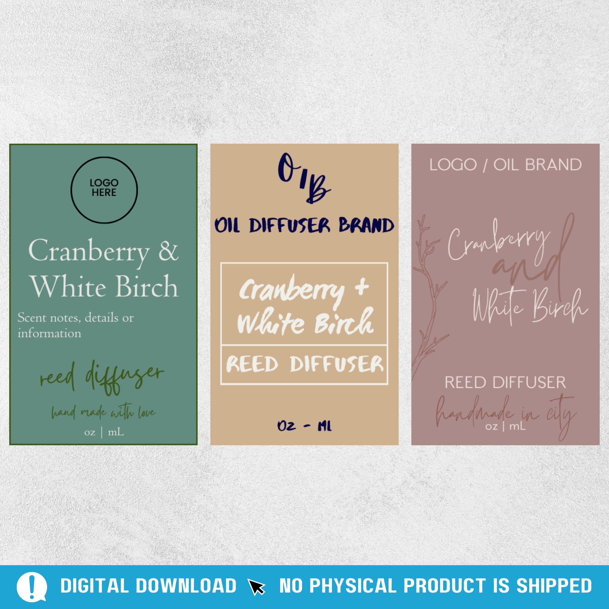 Editable Scented Oil Diffuser Label Template Custom Fragrance Oil ...