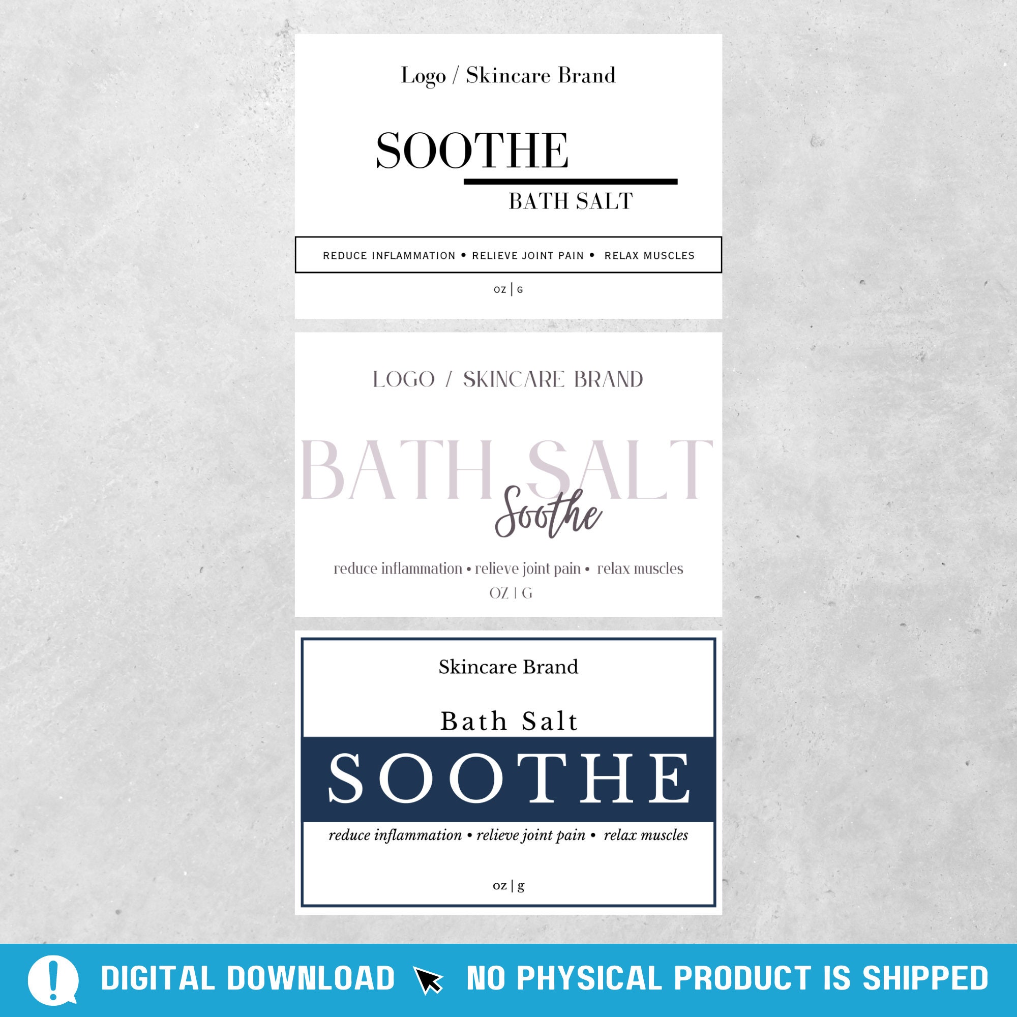 Therapeutic Bath Salts Label Template Organic Mineral Bath Salt Label ...