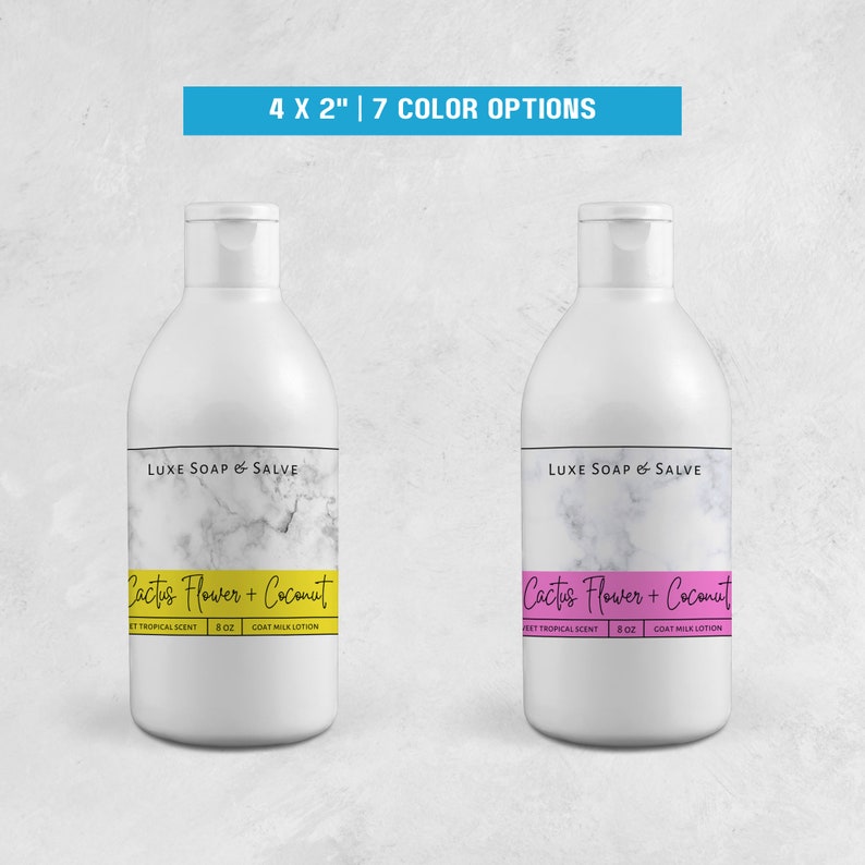 Organic Hand Body Lotion Label Template DIY Cosmetic Bottle - Etsy