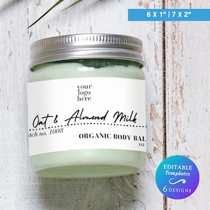 Clamshell Wax Melt Label Template Editable Handmade Soy Wax Melt Label ...