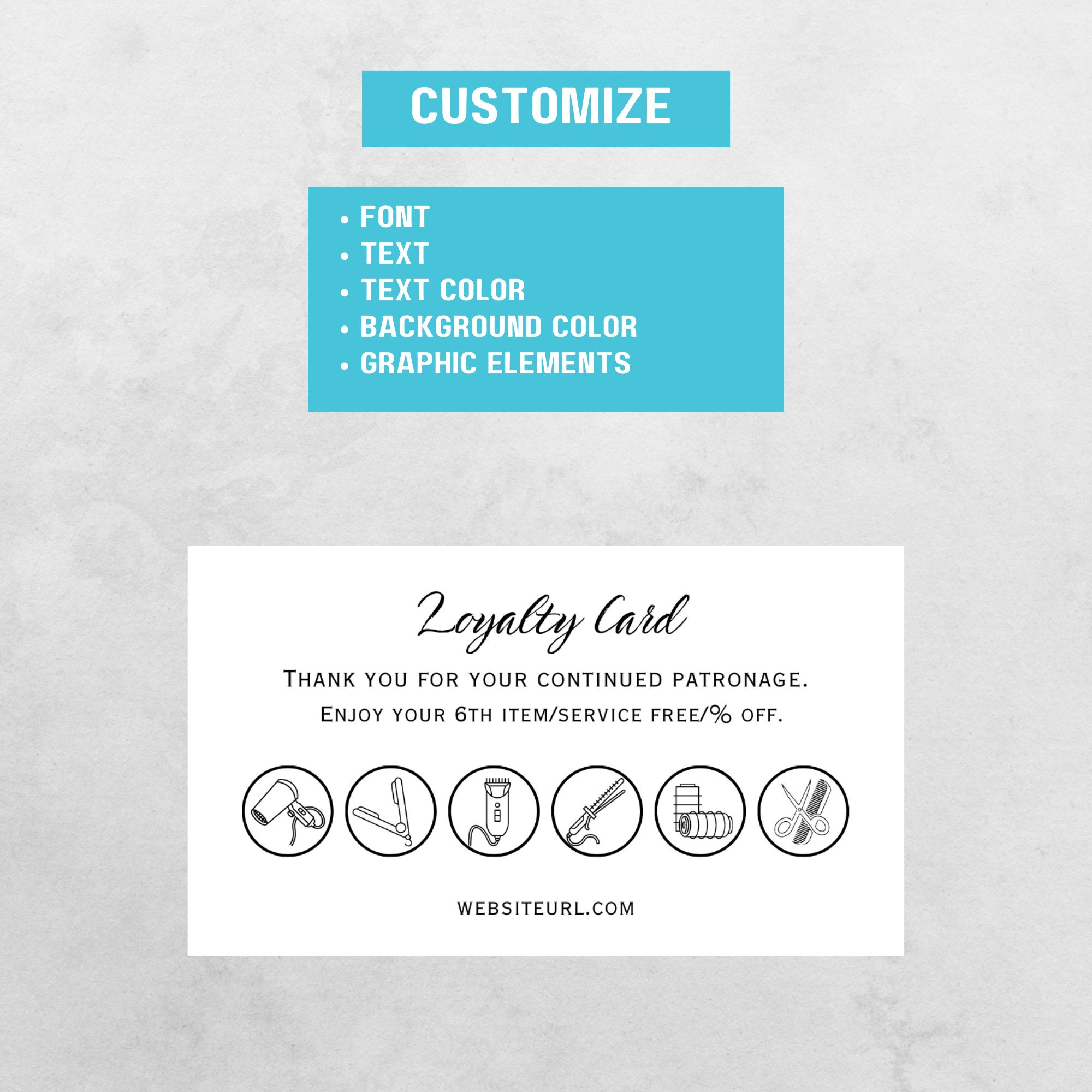 Loyalty Program Card Template Editable Product, Coffee, Salon or ...