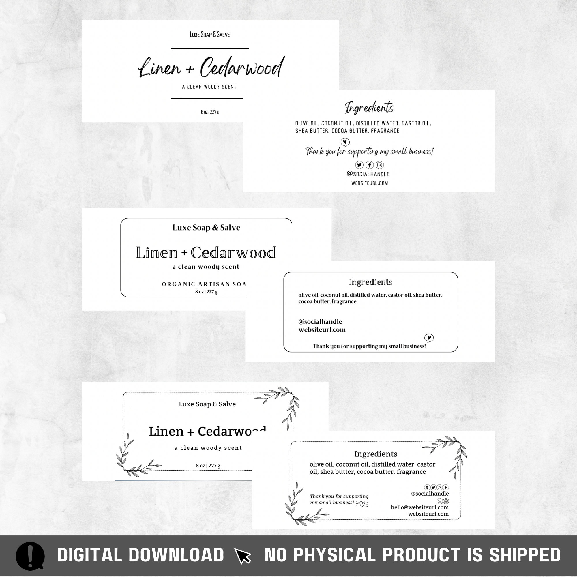 Bar Soap Label Template Diy Soap Label Small Business Label Template