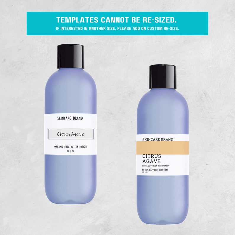 Shea Butter Lotion Label Template Editable Minimal Organic Lotion Label ...
