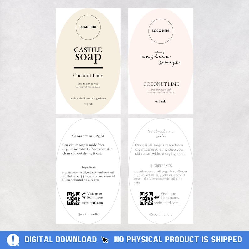 Oval Liquid Soap Bottle Label Template Editable Soap Bottle Label With ...
