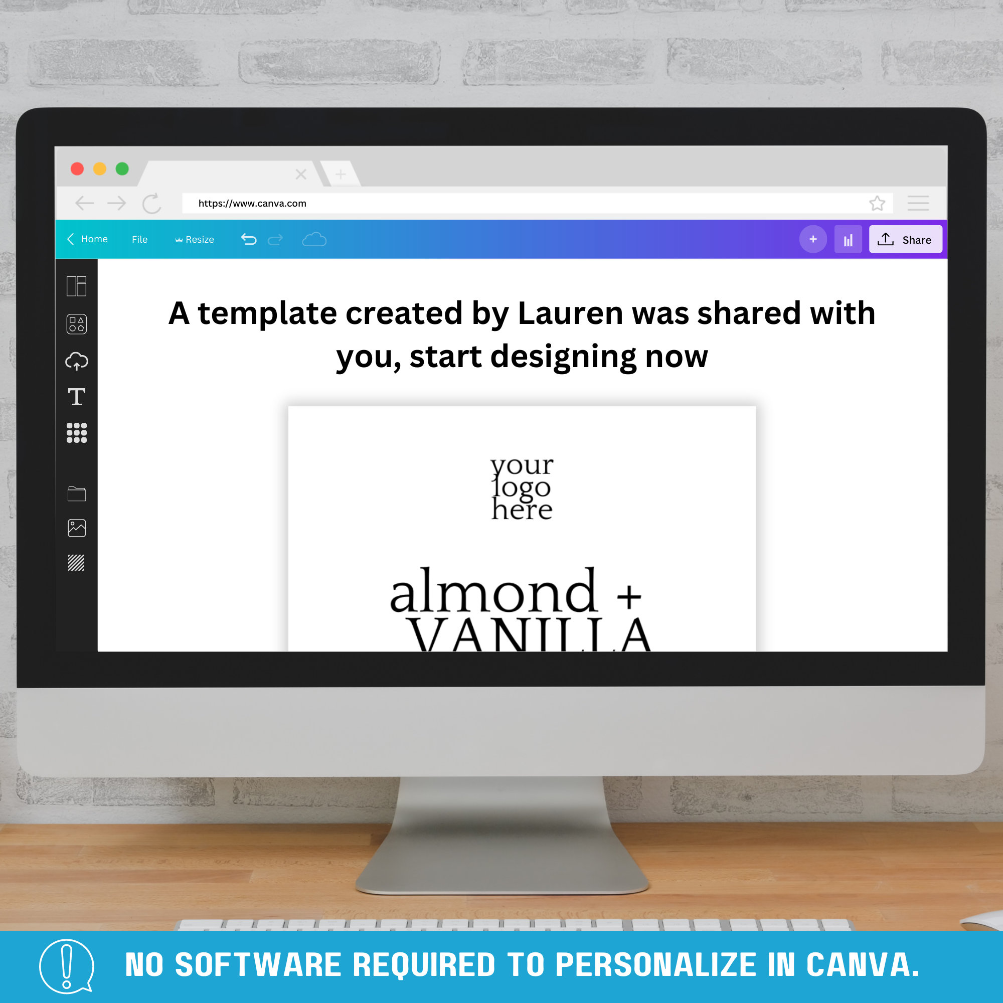 Shampoo Conditioner Label Template Vertical Editable Natural Hair Care ...