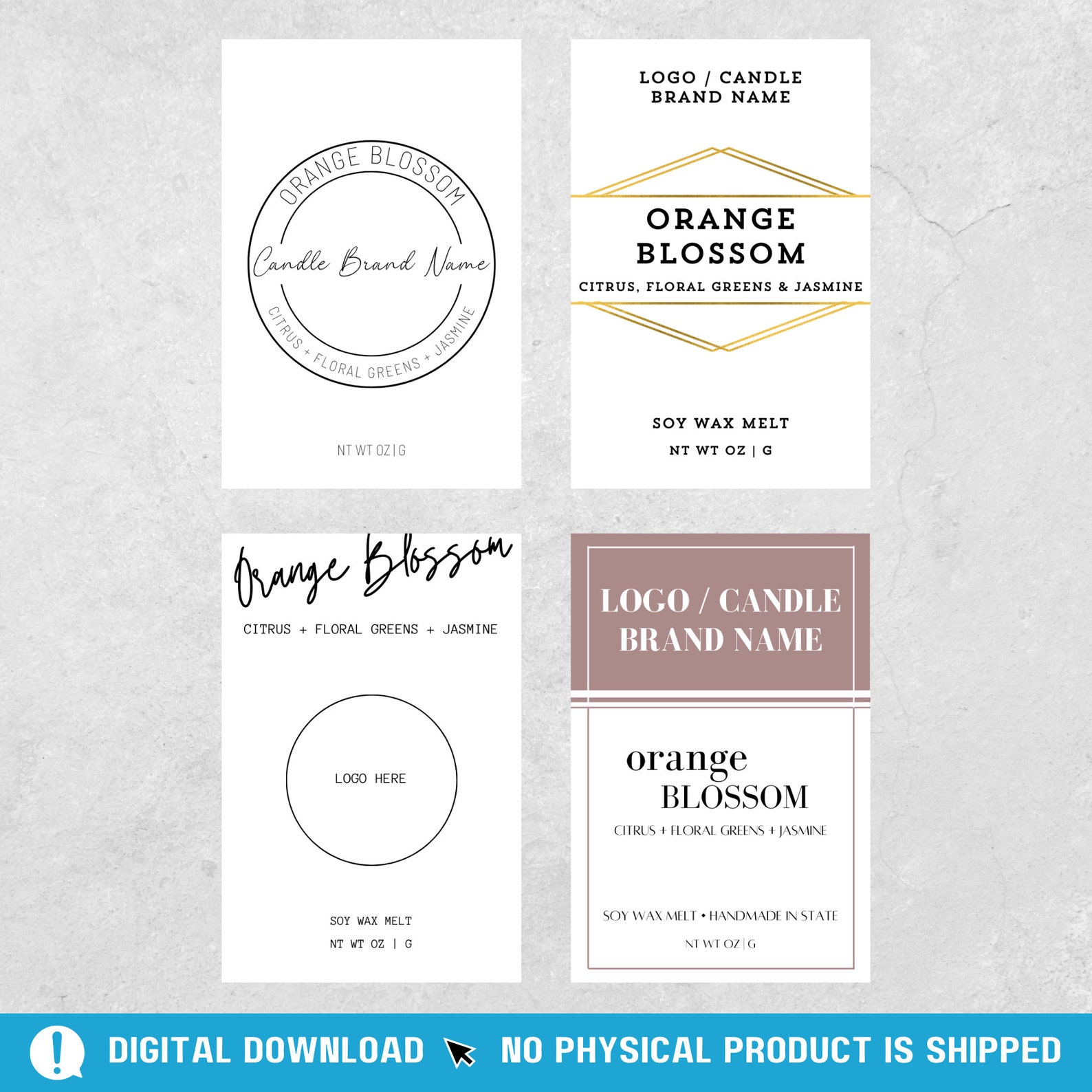 Wax Melt Clamshell Mold Label Template Custom Wax Mold Label Template ...