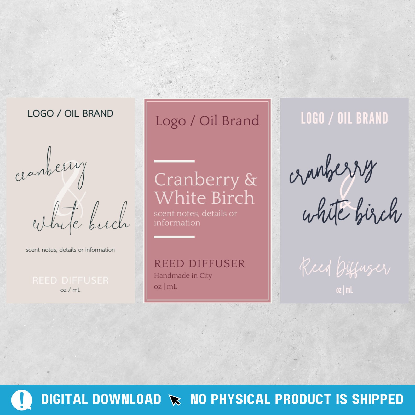 Editable Scented Oil Diffuser Label Template Custom Fragrance Oil ...