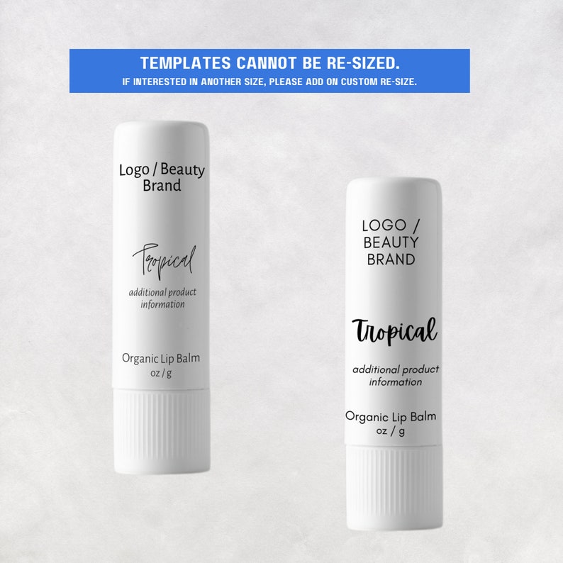 Organic Lip Balm Tube Label Template Custom Handmade Lipstick Tube ...