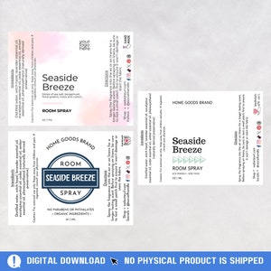 Room Deodorizer Spray Label Canva Template Editable Fragrance Spray ...