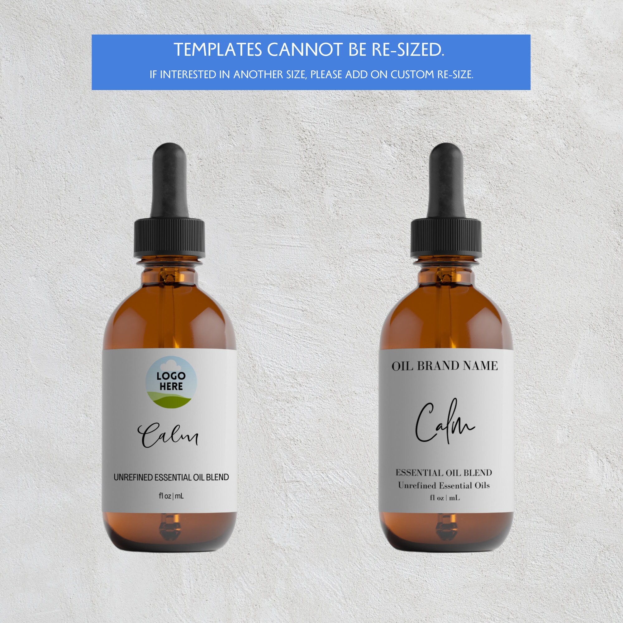 Essential Oil Eye Dropper Label Template Custom Oil Dropper Label 2 Oz ...