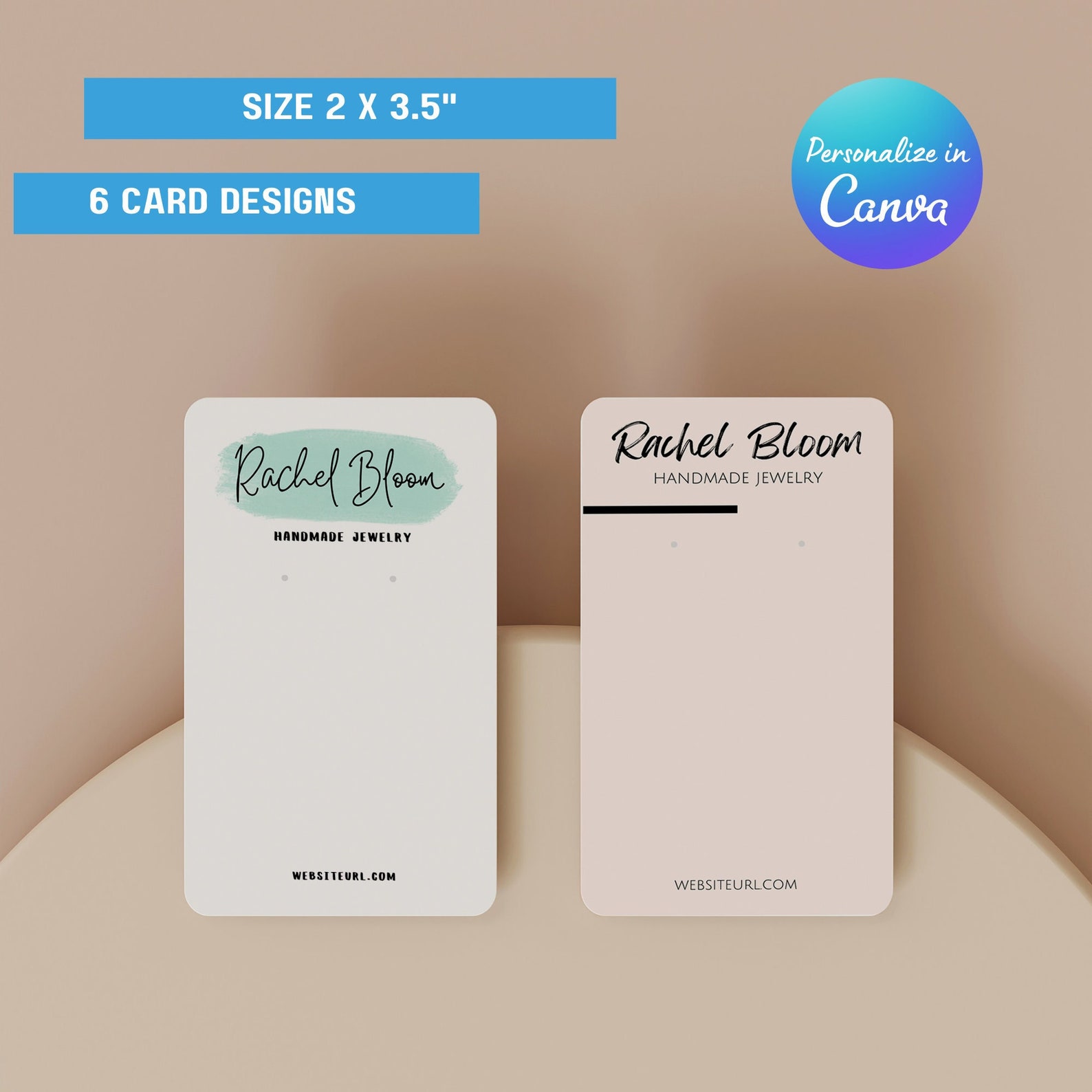 Customizable Earring Card Template Printable Jewelry Earring Display ...