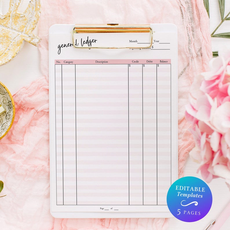 DIY Small Business Accounting Bundle Template Editable Accounting Ledger, Income Statement ...