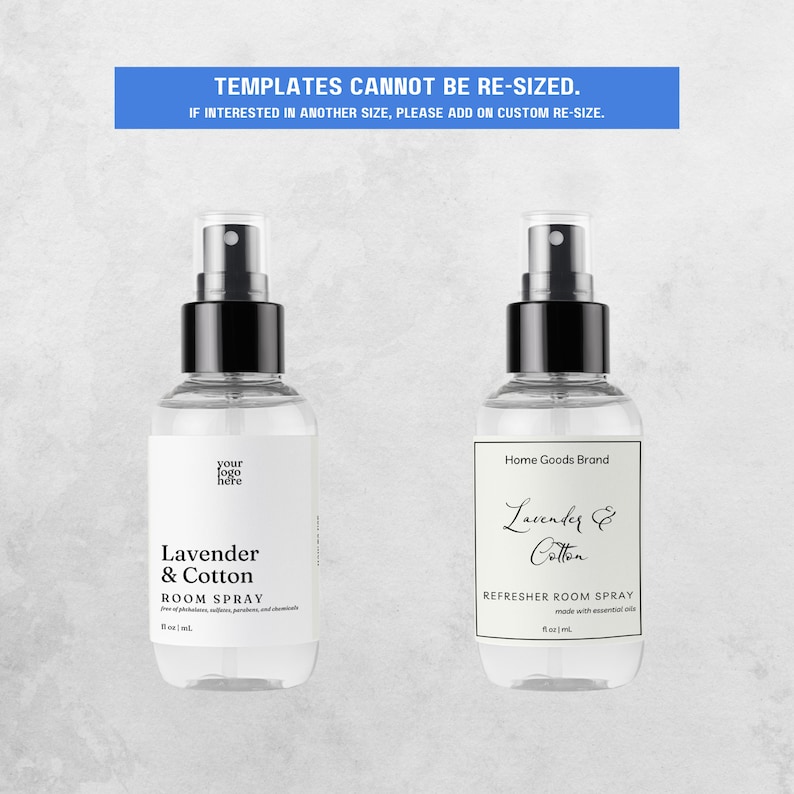 Room Refresher Spray Wrap Around Label Template Editable Canva Template ...