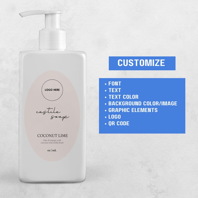 Oval Liquid Soap Bottle Label Template Editable Soap Bottle Label With ...