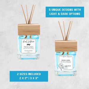 Fragrance Oil Diffuser Label Template Editable Scented Oil Reed ...