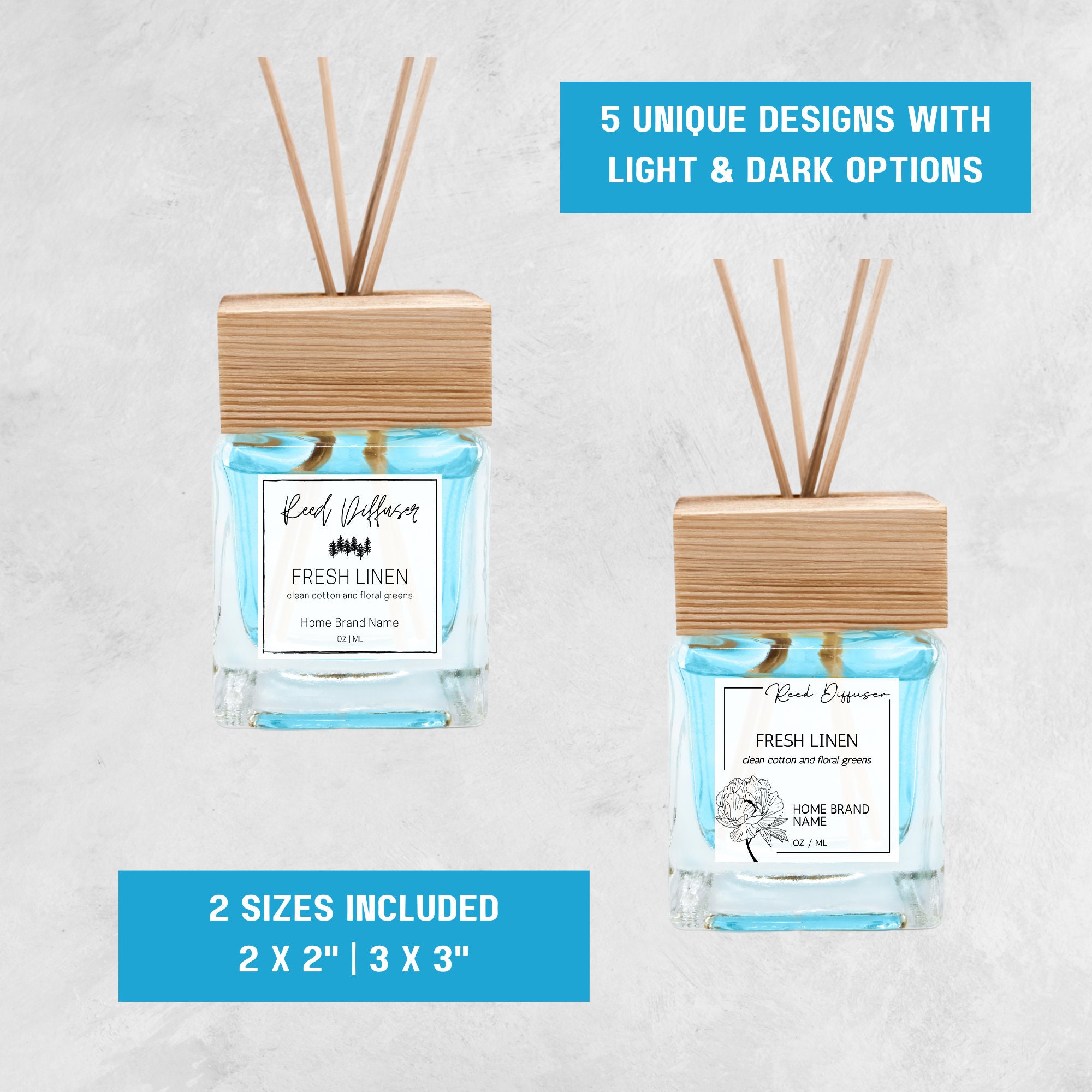 Fragrance Oil Diffuser Label Template Editable Scented Oil Reed ...