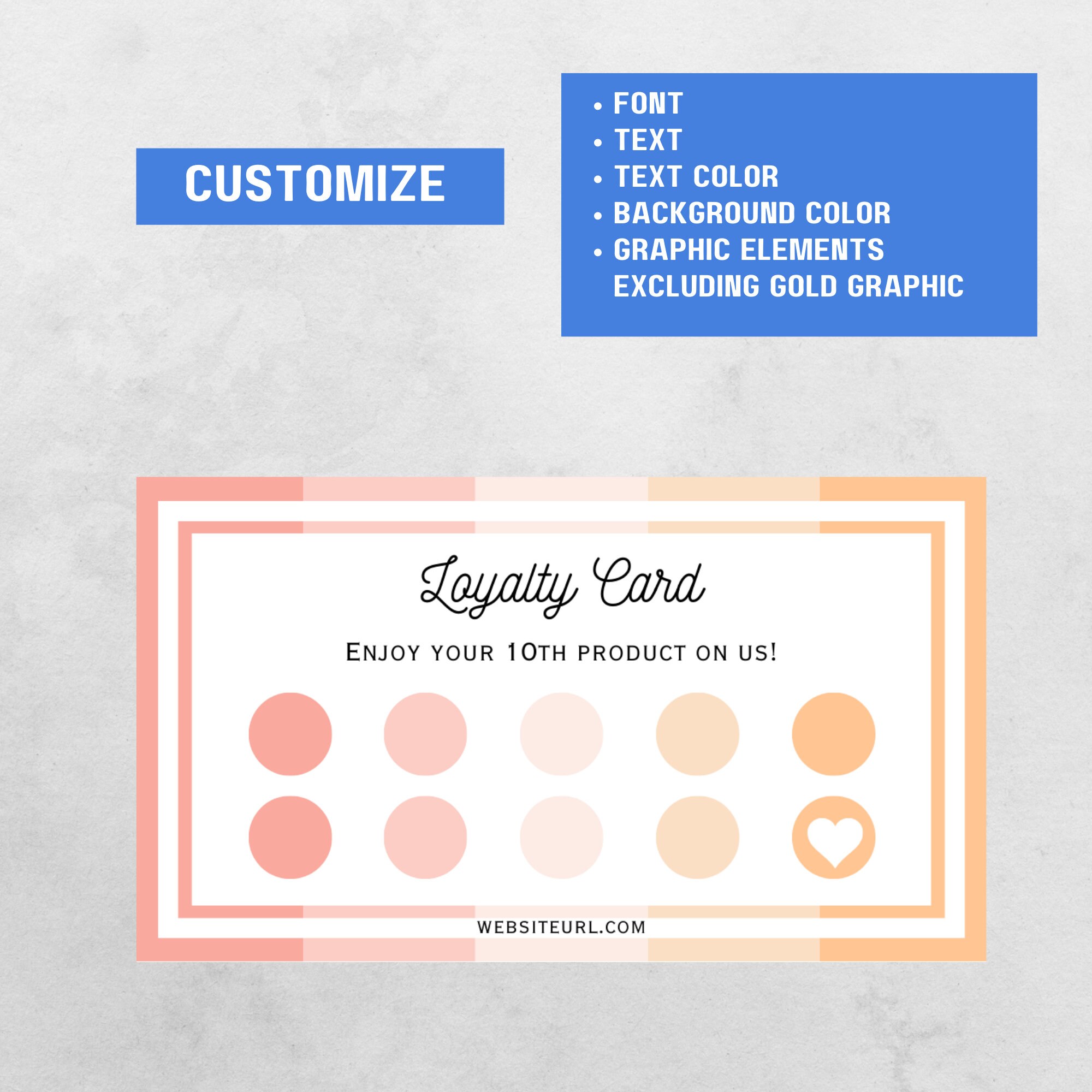Customer Loyalty Card Template for Small Business, Product or Service ...