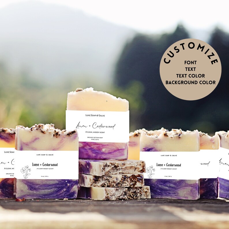Bar Soap Label Template DIY Soap Label Small Business Label - Etsy