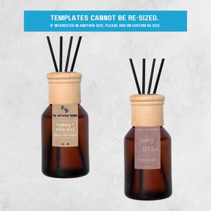 Editable Scented Oil Diffuser Label Template Custom Fragrance Oil ...