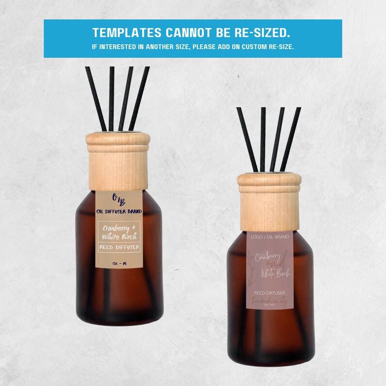 Editable Scented Oil Diffuser Label Template Custom Fragrance Oil ...