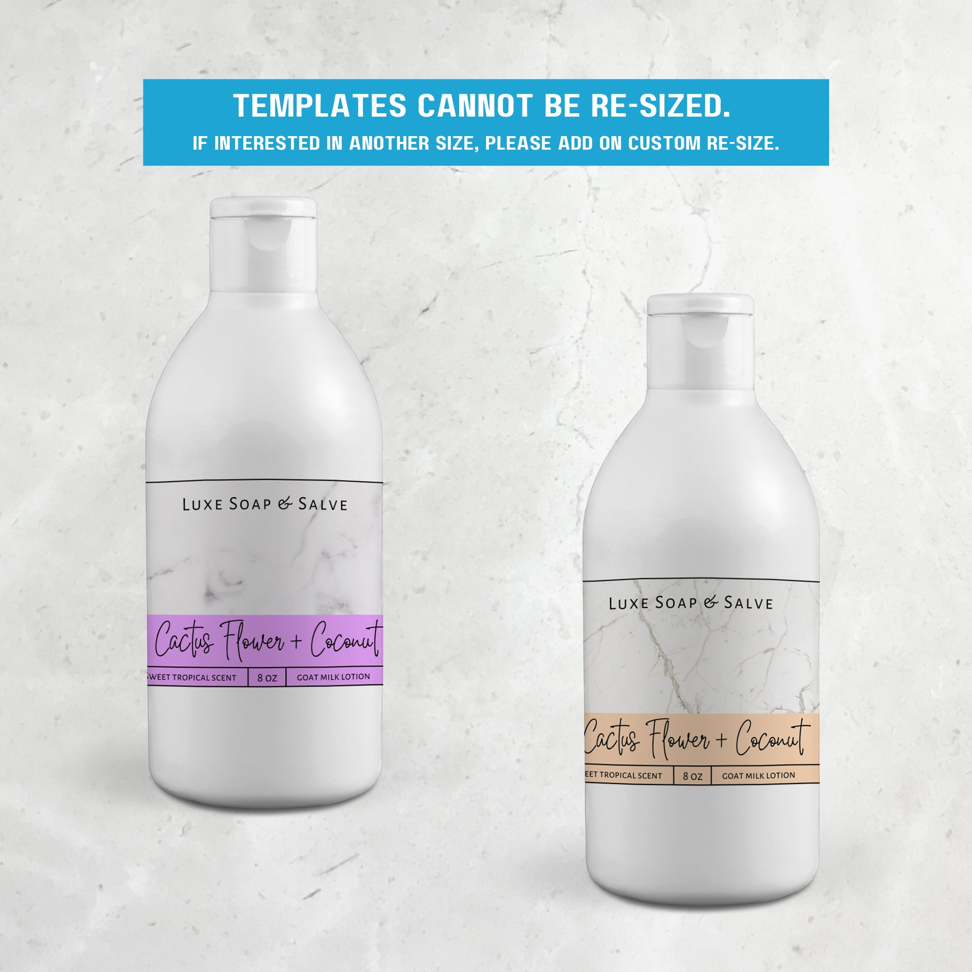 Organic Hand Body Lotion Label Template DIY Cosmetic Bottle Label ...