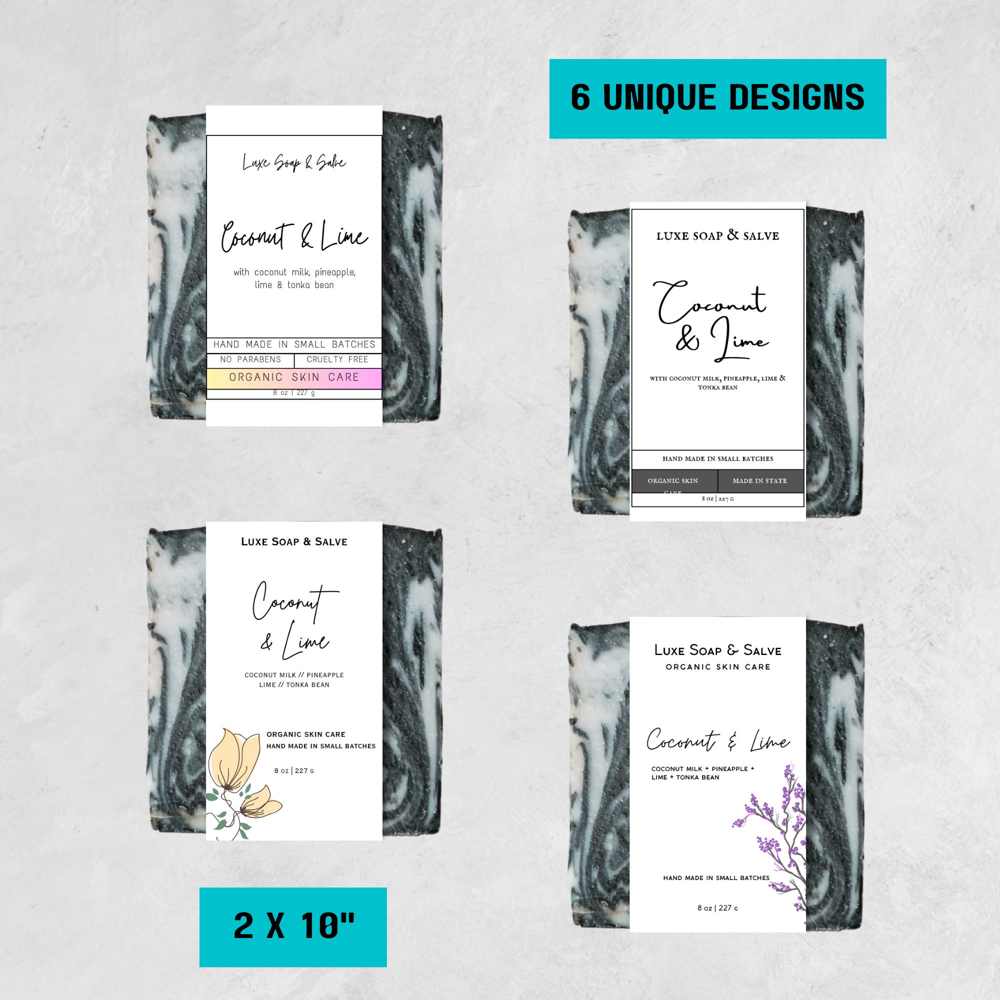 Wrap Around Vertical Soap Band Label Template Editable Soap Wrapper ...
