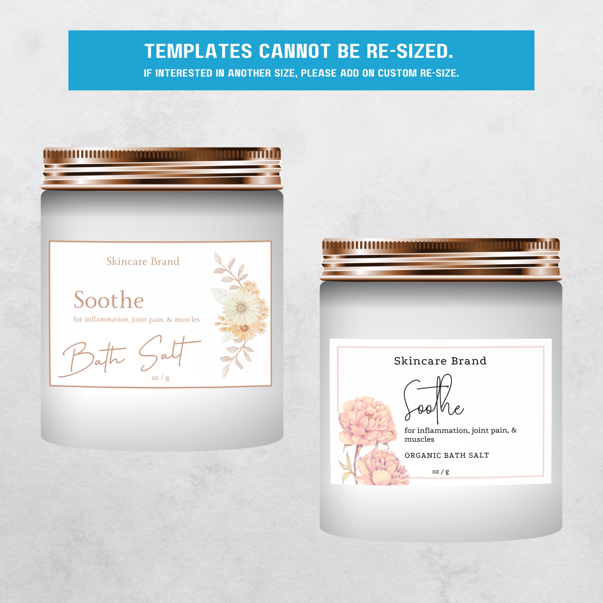 Therapeutic Bath Salts Label Template Organic Mineral Bath Salt Label ...