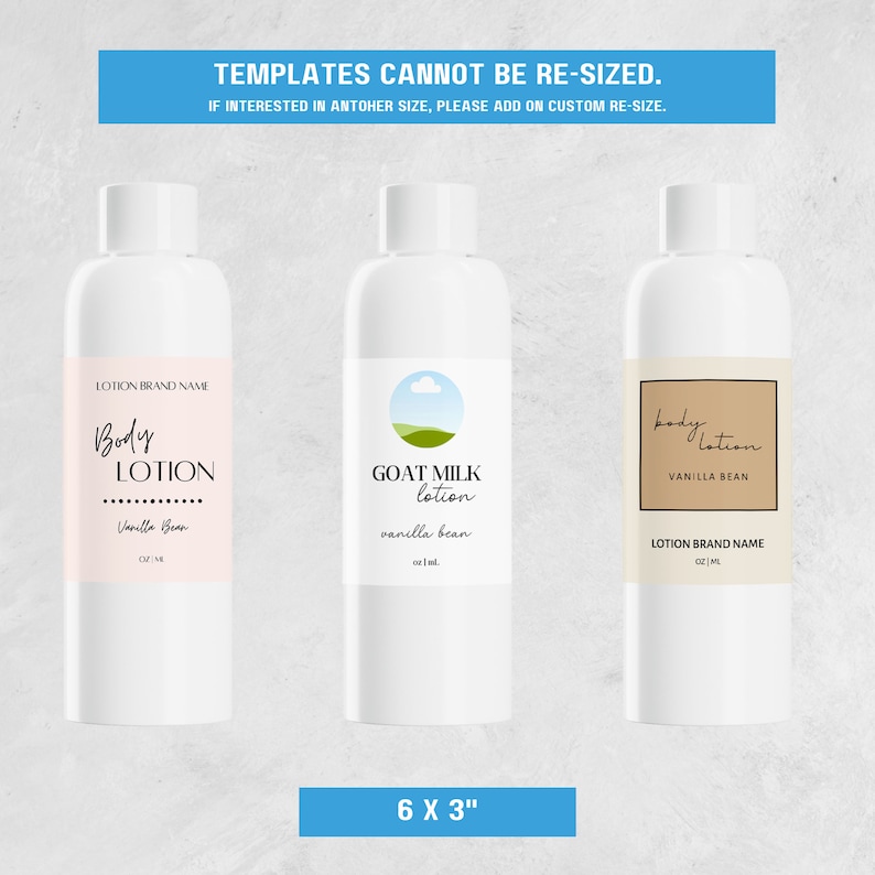 Editable Lotion Bottle Label Template in Canva Handmade Goat Milk ...