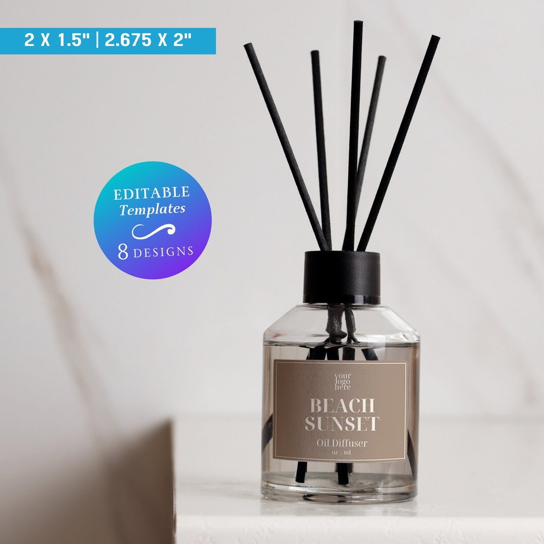 Reed Oil Diffuser Label Template Editable Diffuser Bottle Label DIY ...