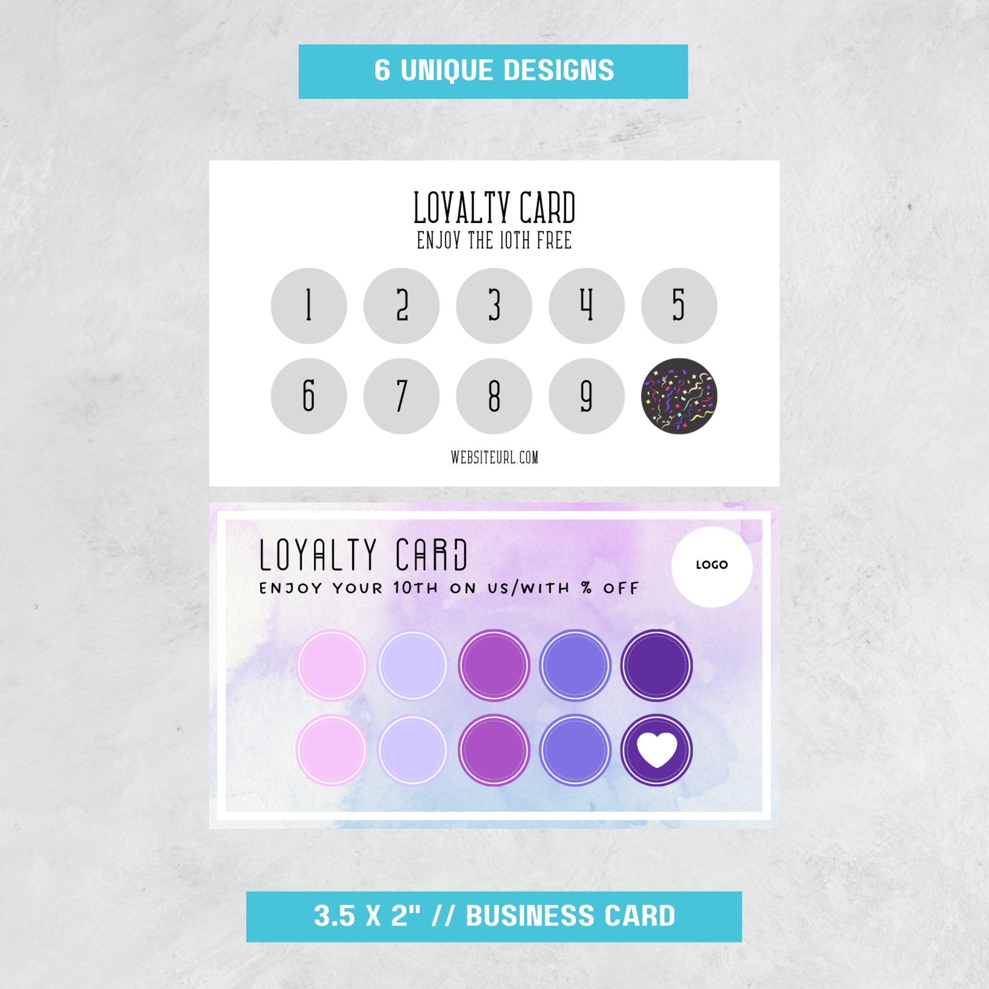 Loyalty Program Card Template Editable Product, Coffee, Salon or ...