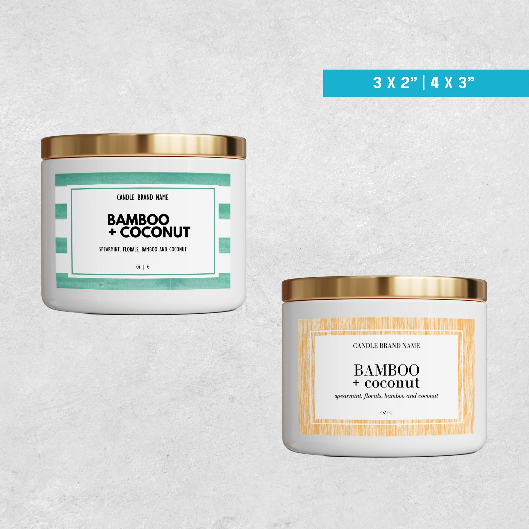 Tumbler Candle Jar Label Template Editable Tumbler Candle Label in ...