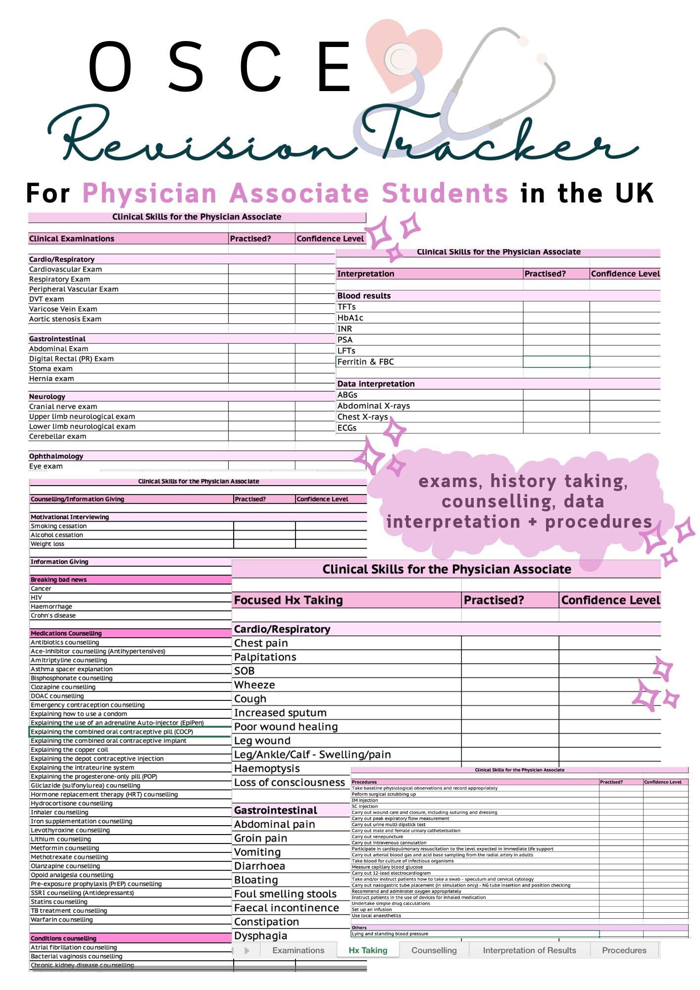 OSCE Revision Tracker for Physician Associate Students in the UK - Keep ...