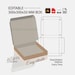 300x300x50mm Self Locking Box SVG Template | Shipping Packaging Dieline ...