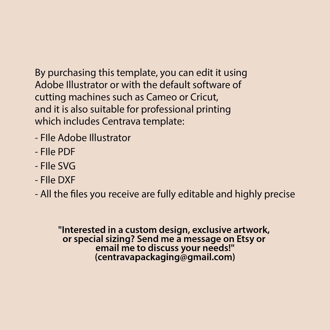 Self Locking Shipping Box Template | 200x100x30mm Cut File SVG PDF DXF ...