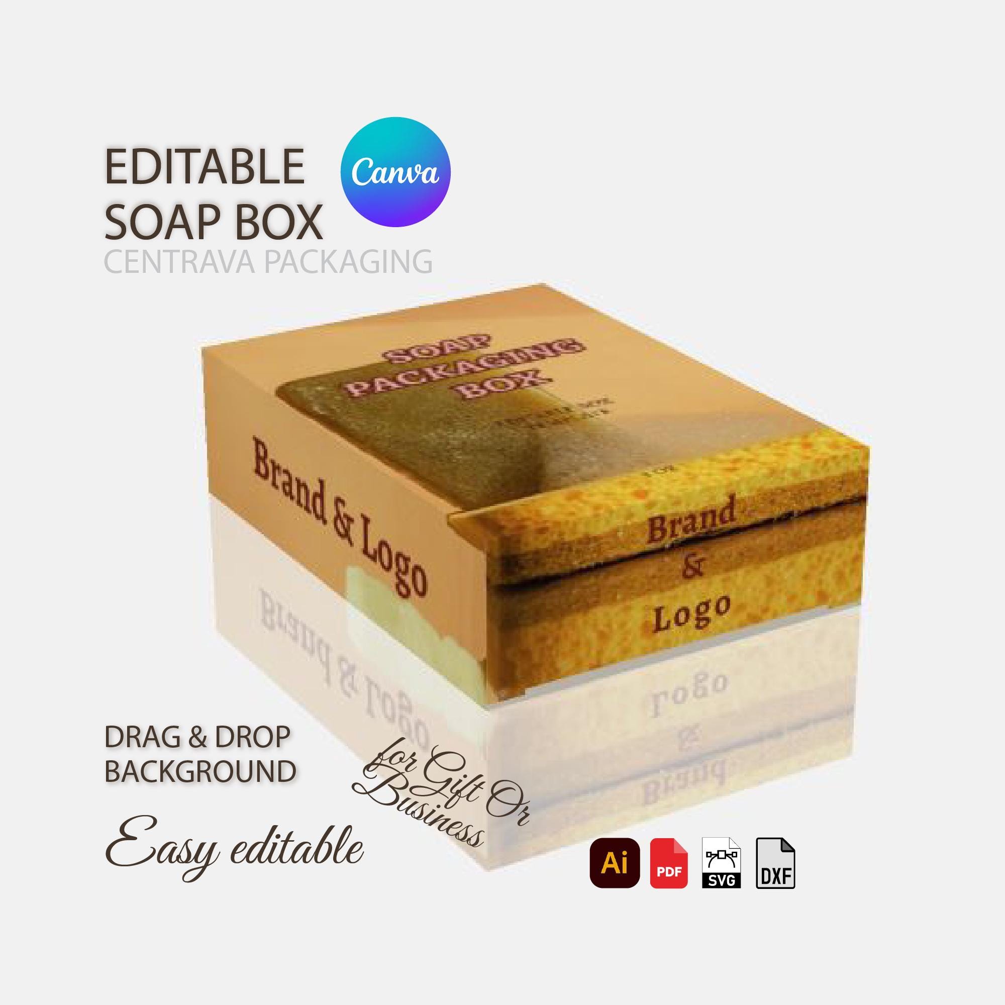 Luxury Soap Box Template Editable in Canva | Printable Soap Packaging ...