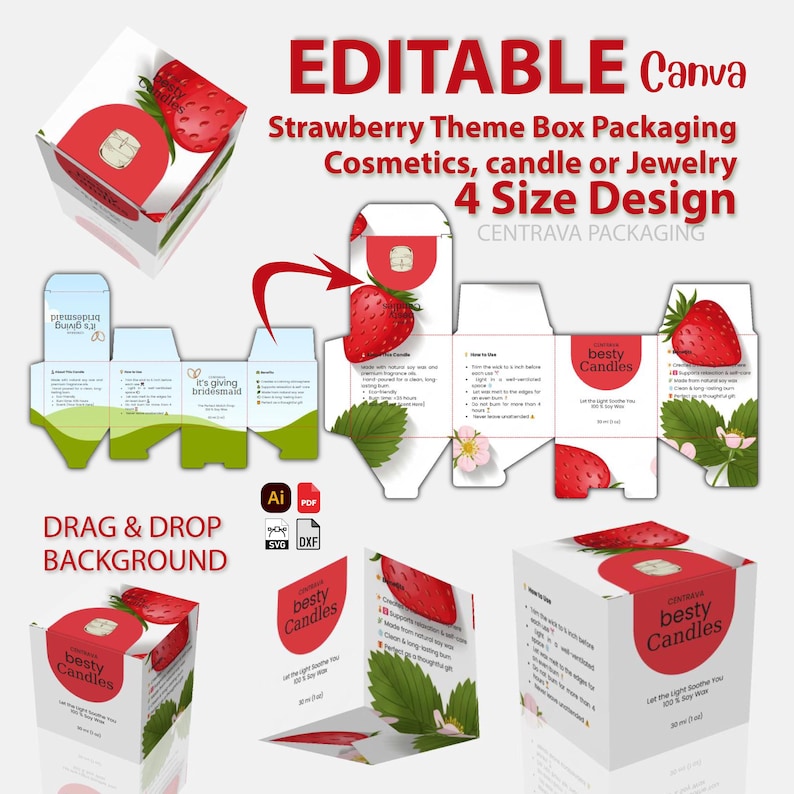 Mega Bundle Box Editable Canva Template | Packaging for Soap, Candle ...