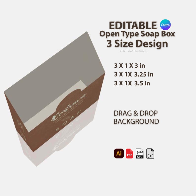 Soap Box Template Open Type Editable in Canva | Editable Soap Packaging ...