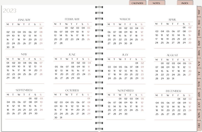 Yearly Digital Planner - Etsy