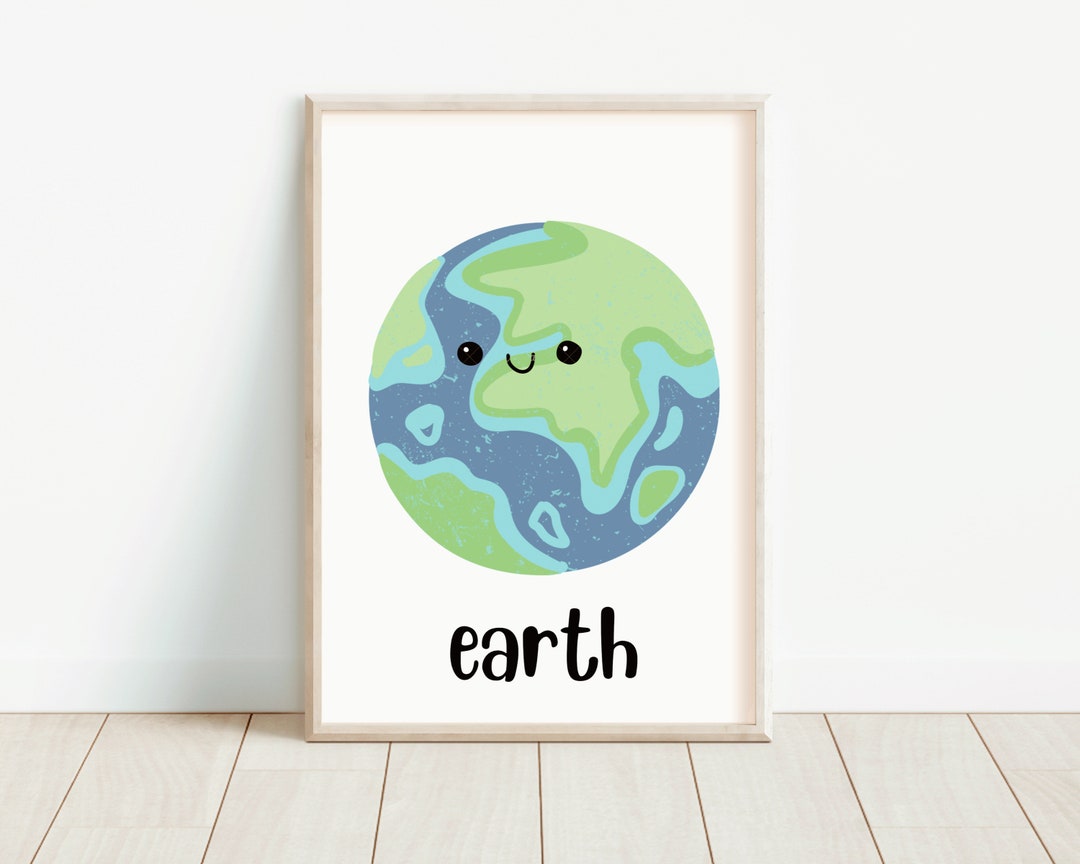 Space Jam / Planet Earth / Space / Nursery Art / Kids Room / Art ...