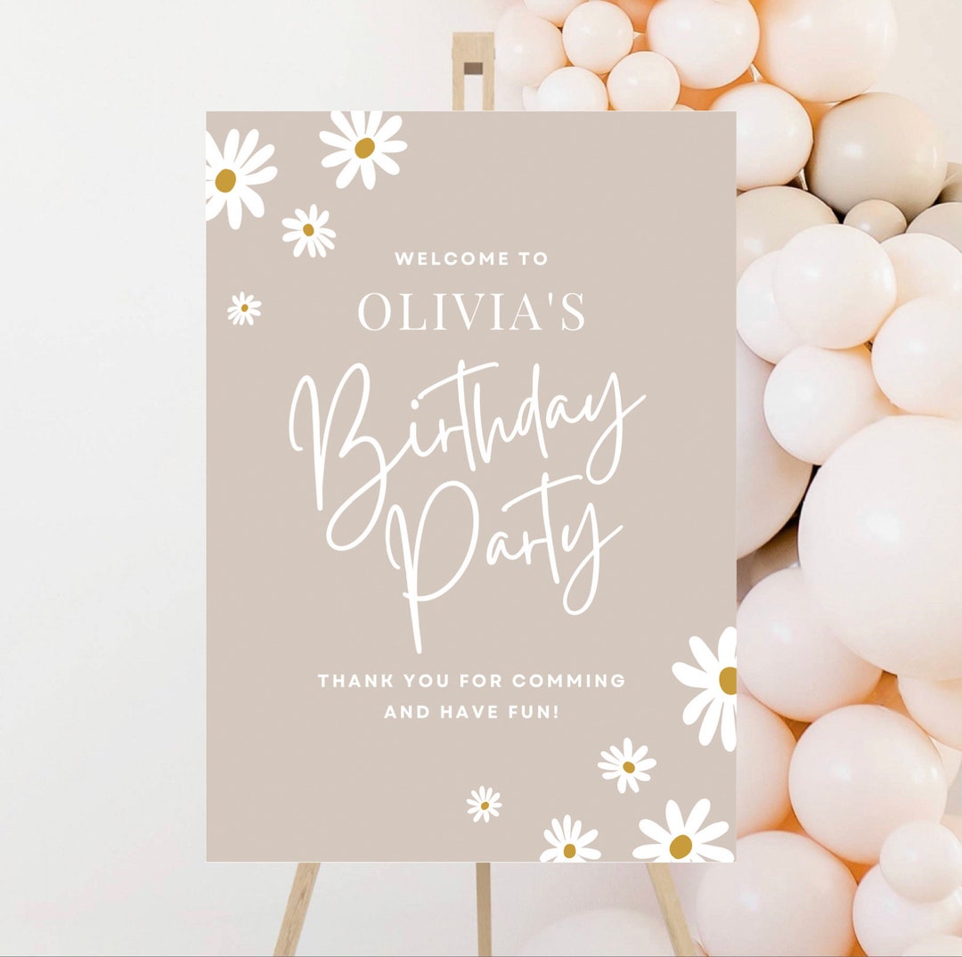 Welcome Sign, Kids Birthday Party Welcome Sign, Birthday Party Welcome ...