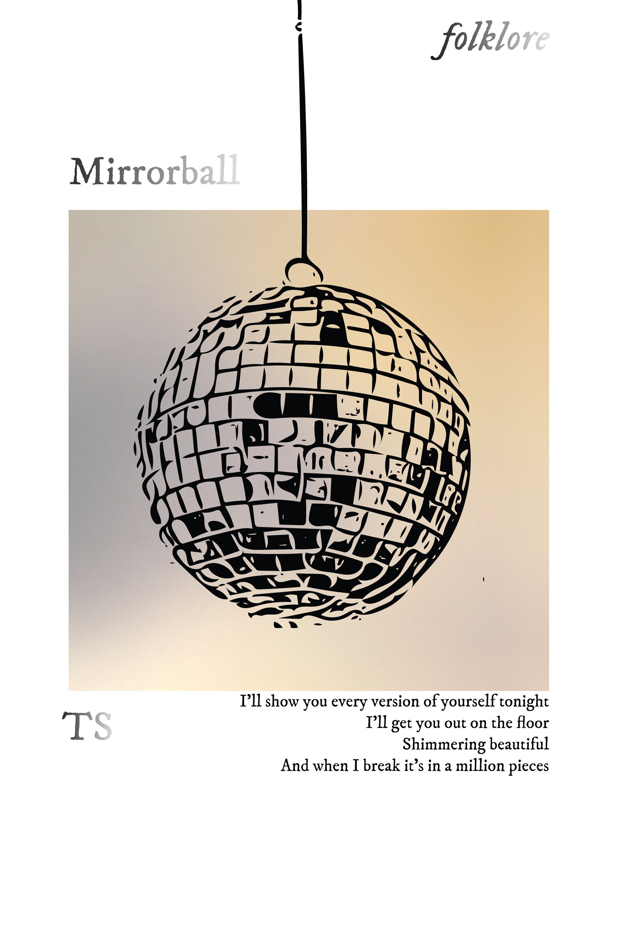 Folklore Poster Set Taylor Swift Mirrorball August PNG - Etsy